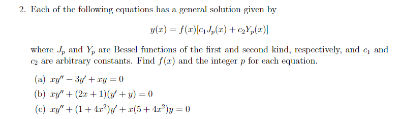 Solved 2. Each of the following equations has a general | Chegg.com