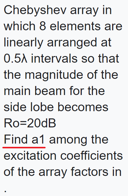 Solved Chebyshev array in which 8 elements are linearly | Chegg.com