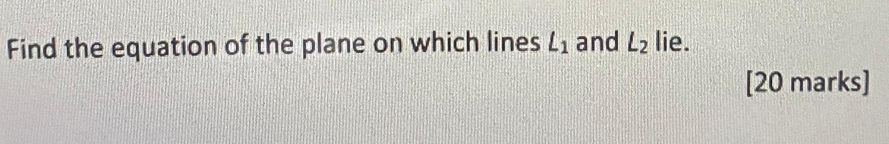 Solved Given the equation of a straight line L1 in R3 in | Chegg.com