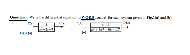 Solved Question Write the differential equation in WORD | Chegg.com