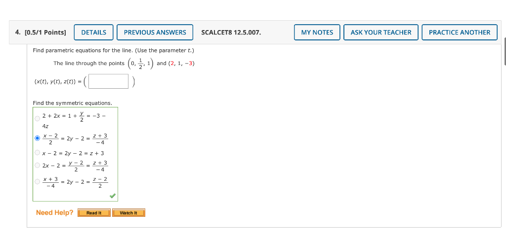 Solved 4. [0.5/1 Points) DETAILS PREVIOUS ANSWERS SCALCET8 | Chegg.com