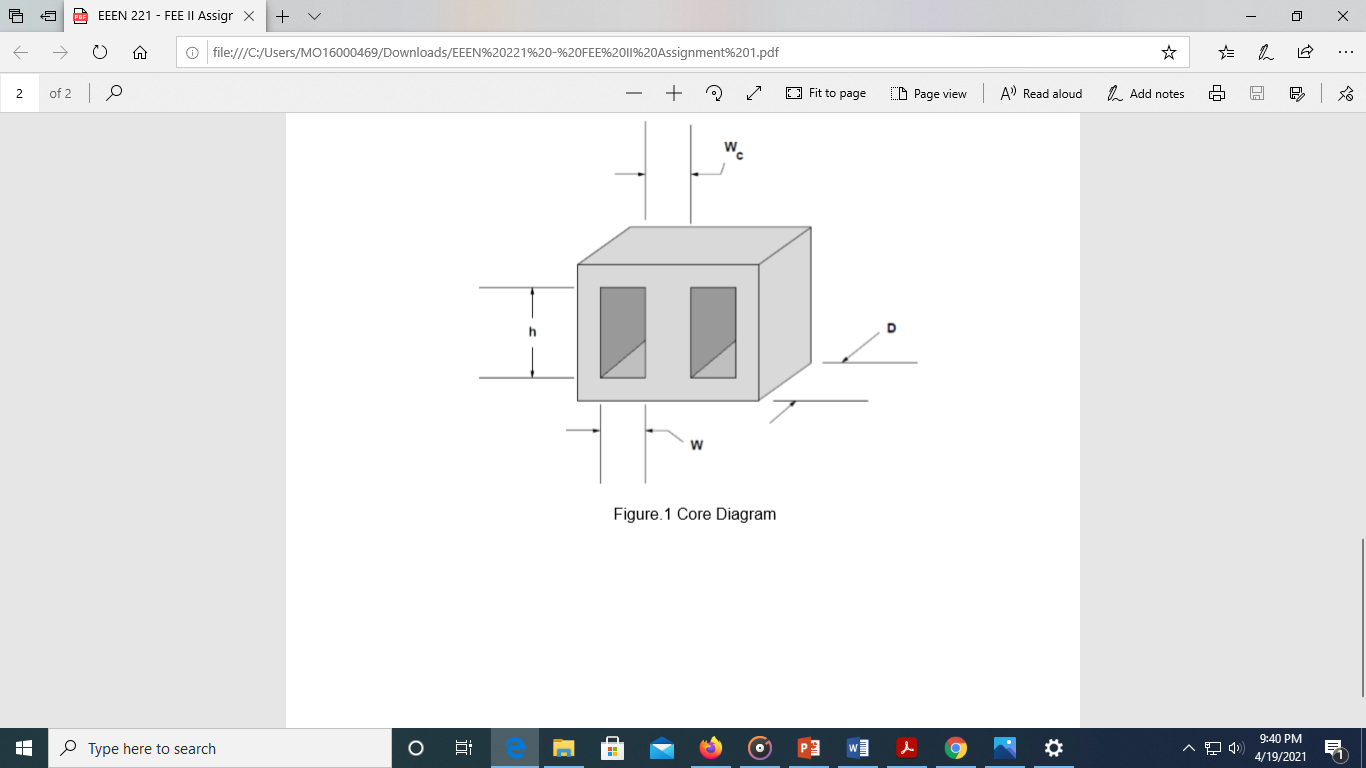 The core diagram of the two winding | Chegg.com