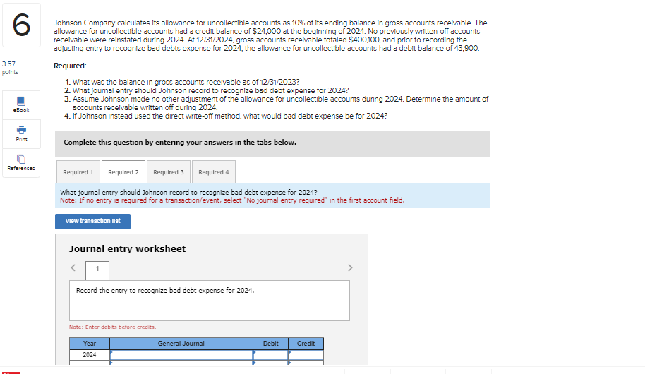 Solved Johnson Company calculates Its allowance for | Chegg.com