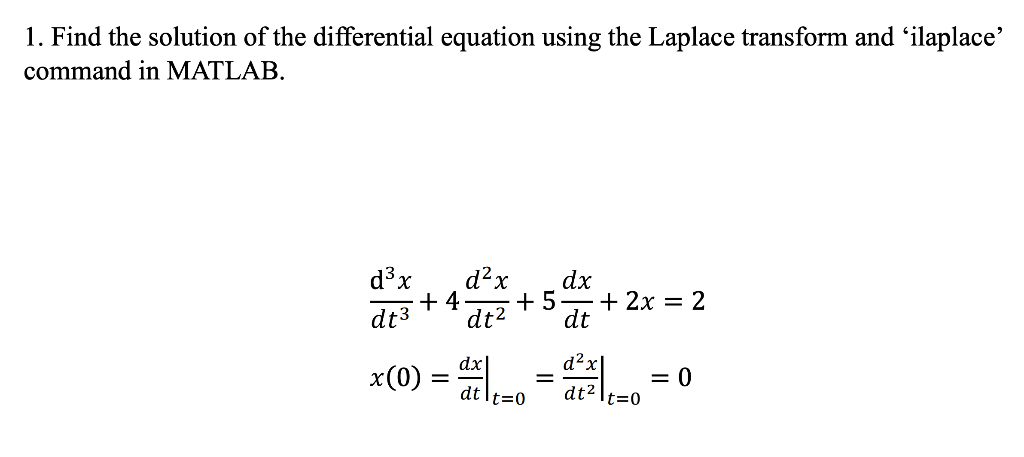Solved 1. Find the solution of the differential equation | Chegg.com