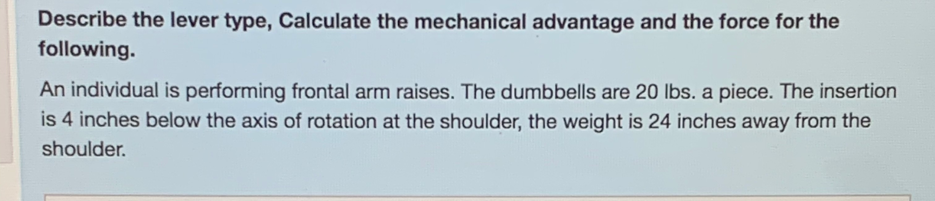 Solved Describe the lever type, Calculate the mechanical | Chegg.com