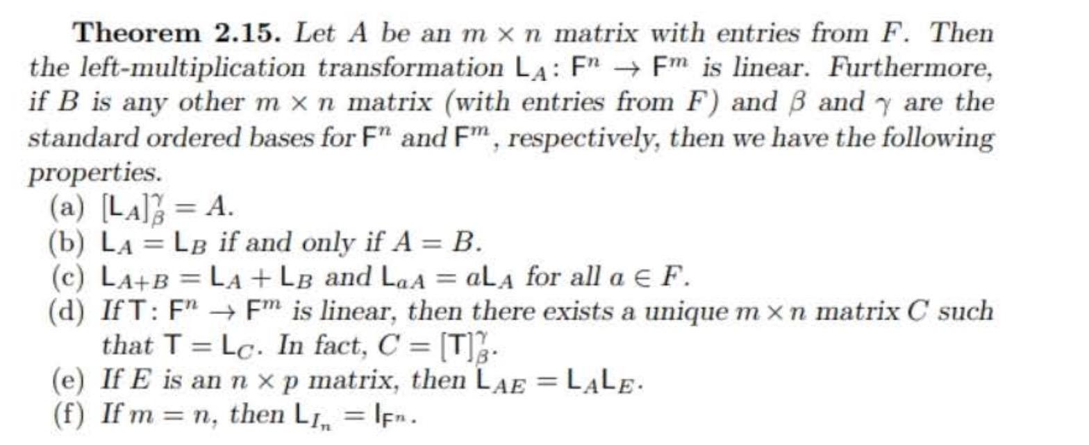 Solved Theorem 2.15. Let A be an m×n matrix with entries | Chegg.com
