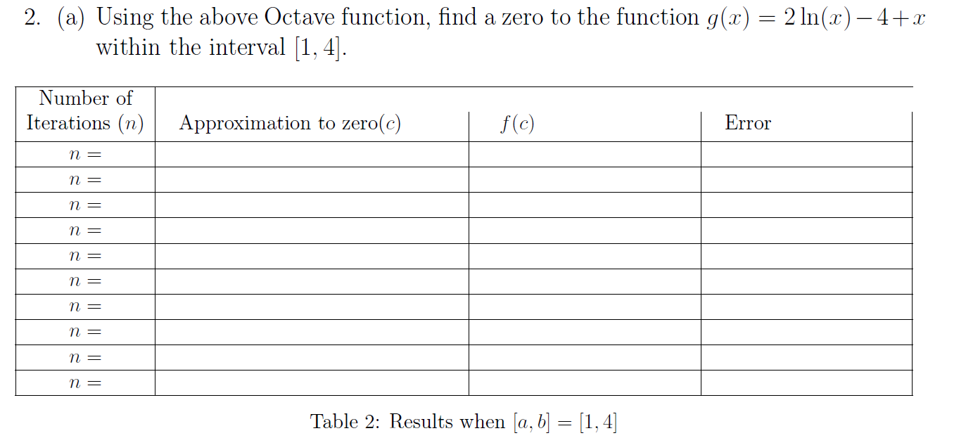 Try these (1) & (2) problem using octave | Chegg.com