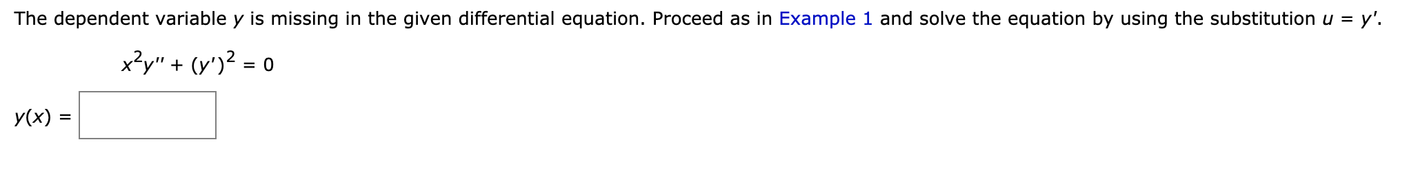 Solved The dependent variable y is missing in the given | Chegg.com