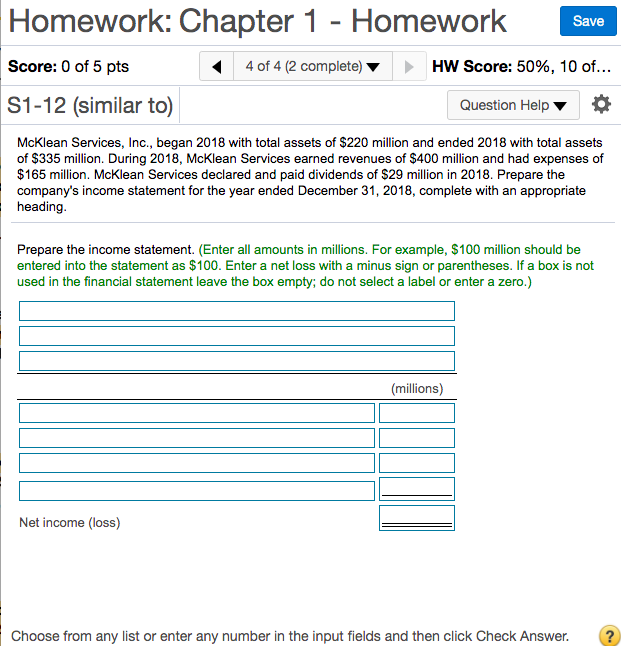 Solved Homework: Chapter 1 - Homework Save Score: 0 of 5 pts | Chegg.com
