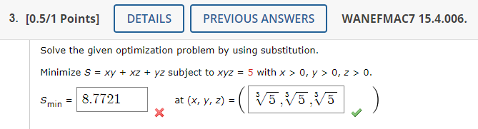 Solved Solve The Given Optimization Problem By Using