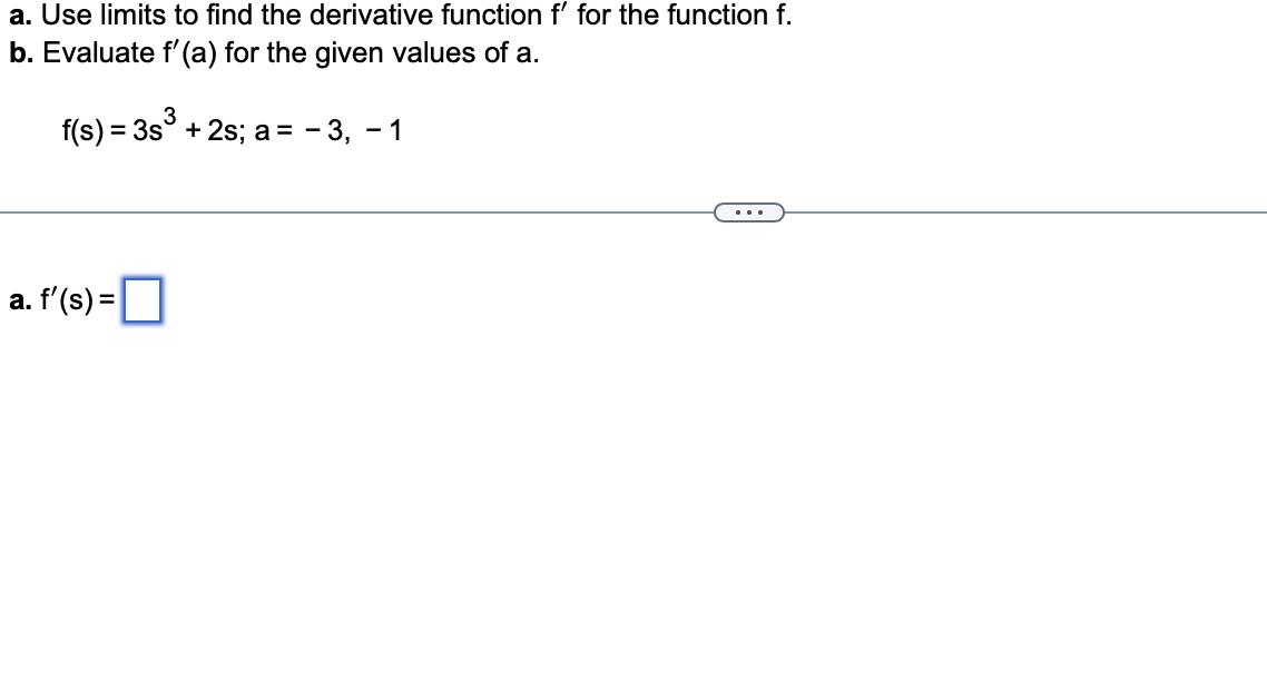 Solved a. Use limits to find the derivative function f′ for | Chegg.com