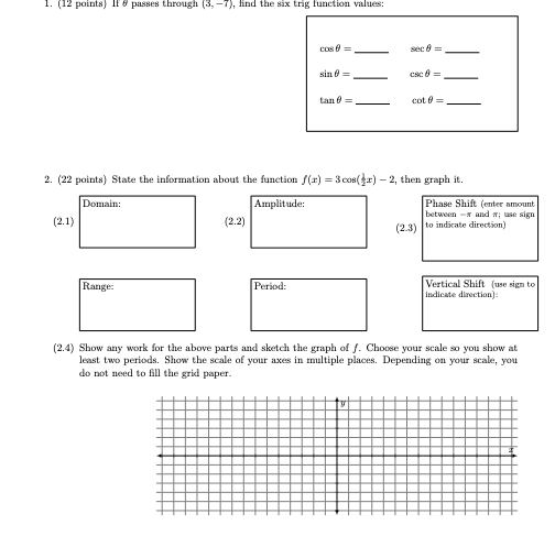 Solved 1 12 Points Ii Passes Through 5 Find The Sex