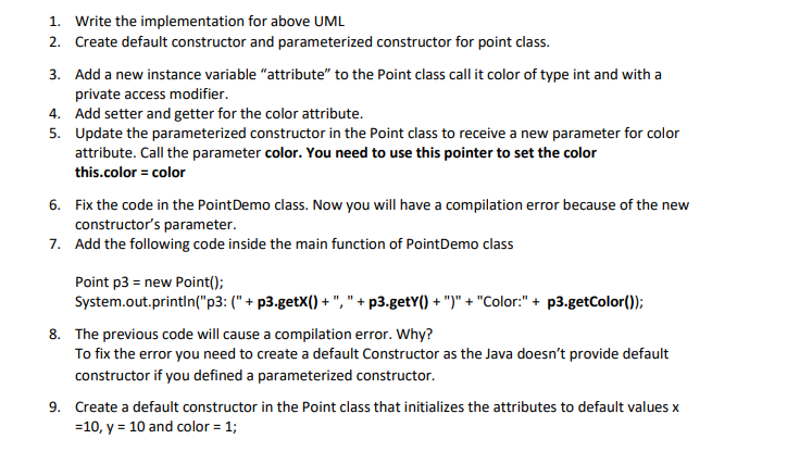 Solved PROGRAM#2: Package Point PointDemo - X: int - Y: int | Chegg.com