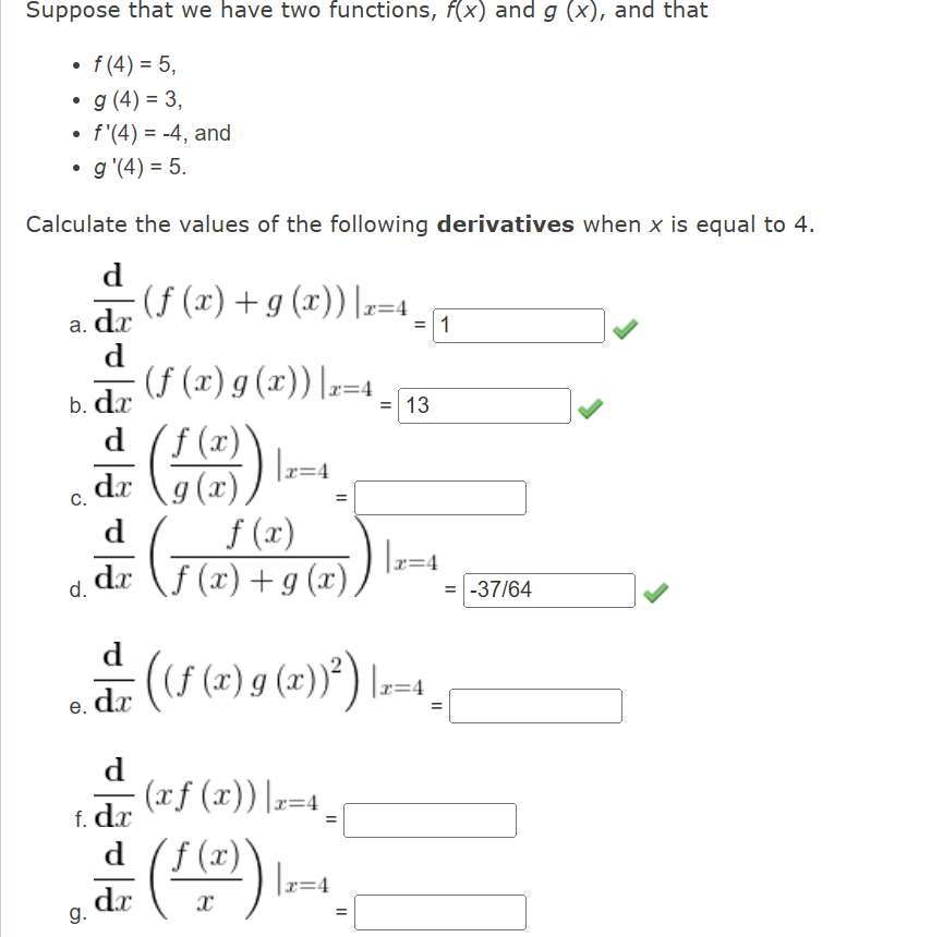 Solved Suppose that we ﻿have two functions, f(x) ﻿and g(x), | Chegg.com
