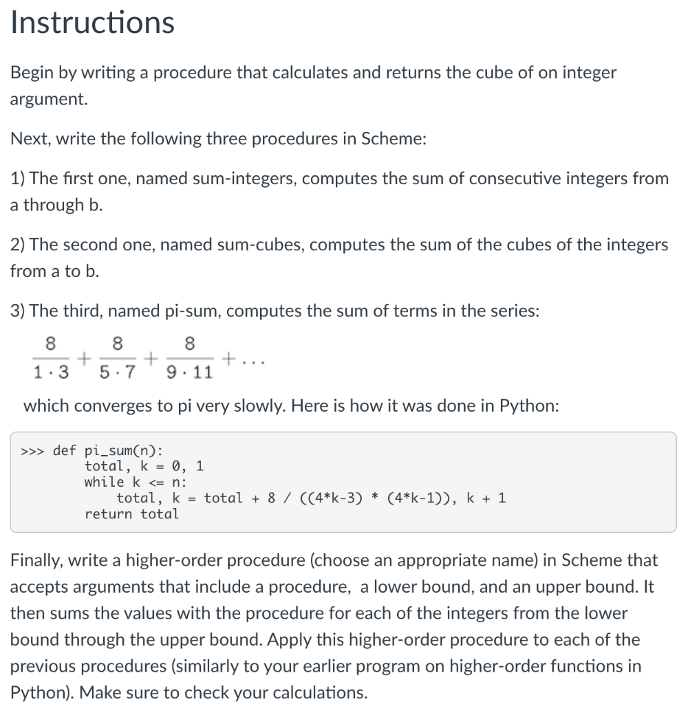Solved Instructions Begin By Writing A Procedure That 