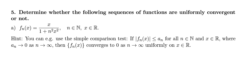Solved 5. Determine whether the following sequences of | Chegg.com