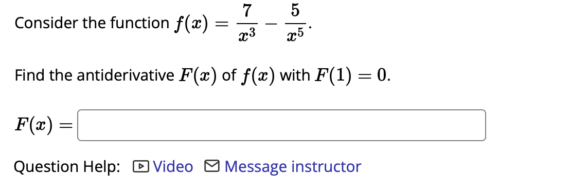 Solved Consider the function f(x)=7x3-5x5.Find the | Chegg.com