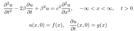 Solved Solve the telegraph equation using Fourier | Chegg.com