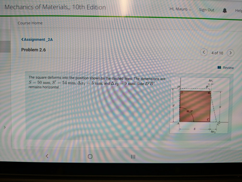 Solved Mechanics of Materials,, 10th Edition Hi, Mauro Sign | Chegg.com