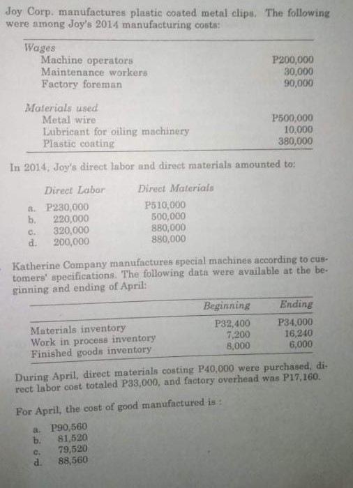 Solved NOTE NOTE: THE UPPER ITEM IS (A) AND IN THE LOWER | Chegg.com