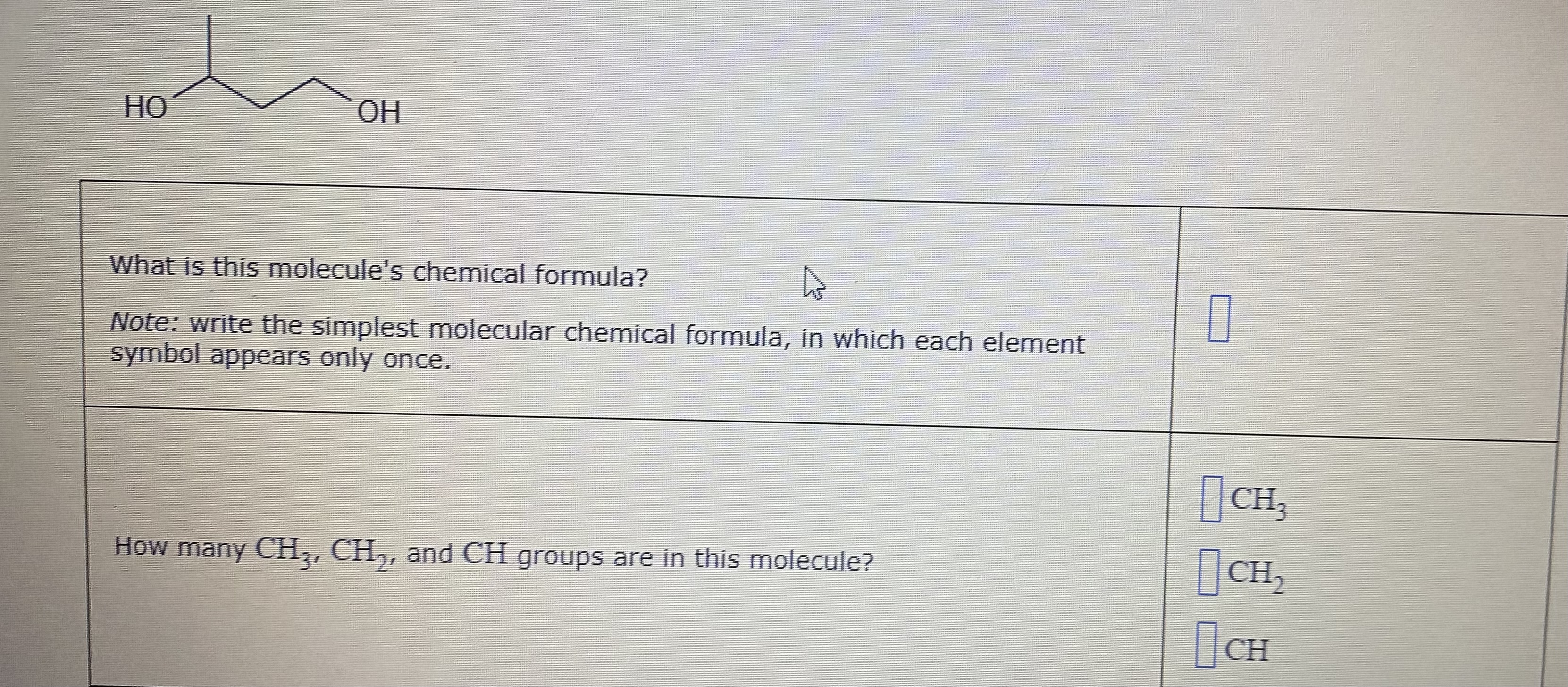 Solved What is this molecule's chemical formula? Note: write | Chegg.com