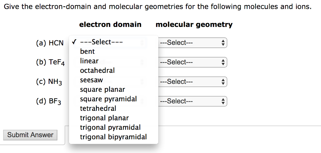 Tef4 Molecular Geometry