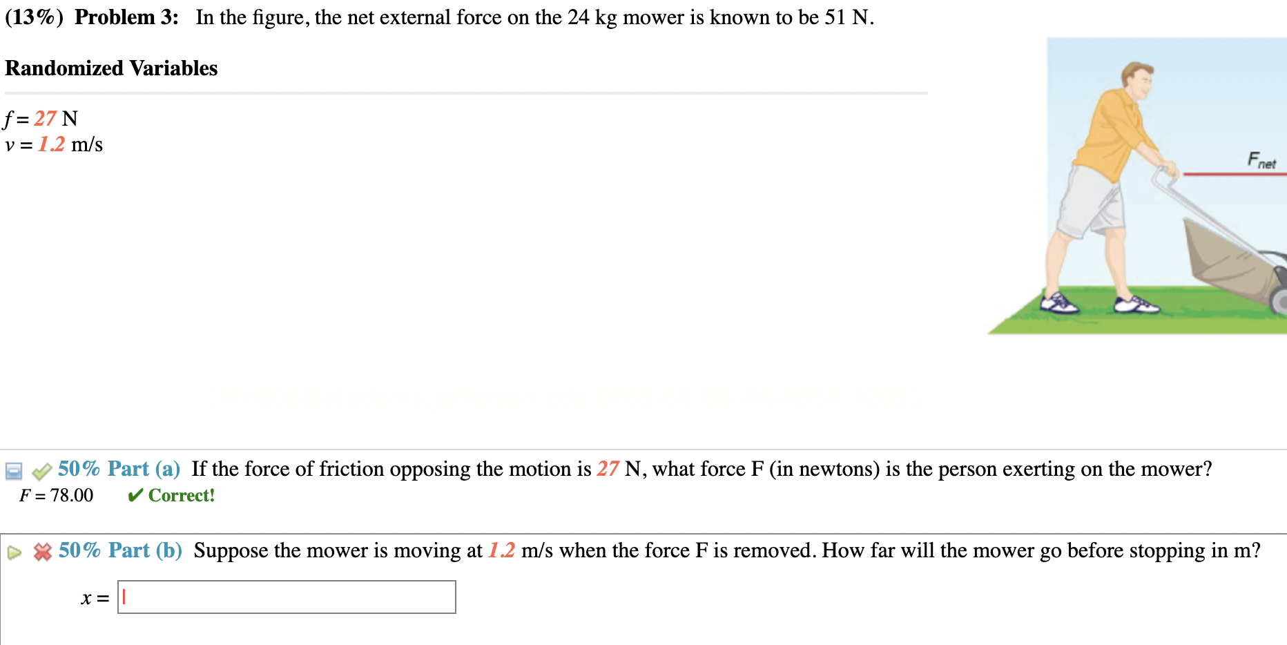 Solved (13%) ﻿Problem 3: In the figure, the net external | Chegg.com
