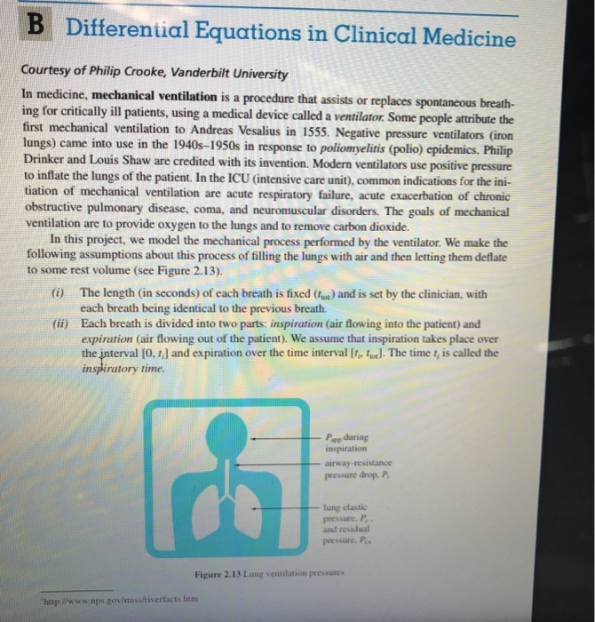 Solved B Differential Equations in Clinical Medicine | Chegg.com