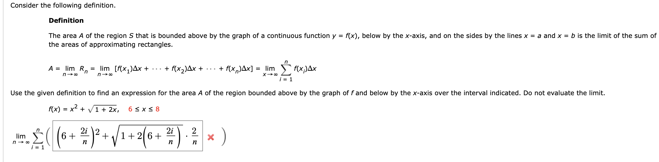 Solved the areas of approximating rectangles. | Chegg.com