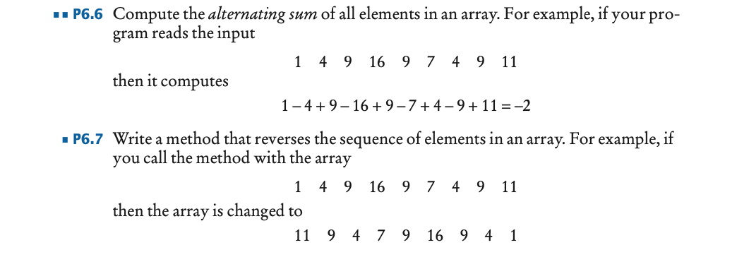 P6.6 Compute the alternating sum of all elements in | Chegg.com
