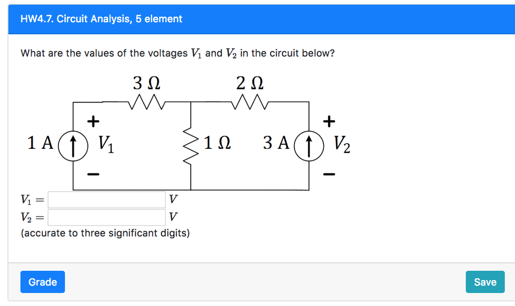 Solved HW4.7. Circuit Analysis, 5 element What are the | Chegg.com