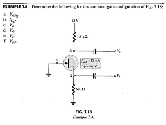 Solved EXAMPLE 7.4 Determine the following for the | Chegg.com