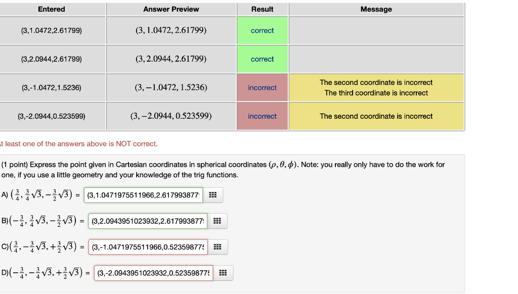 Solved Entered Answer Preview Result Message | Chegg.com