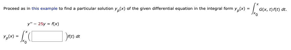 Solved Proceed as in this example to find a particular | Chegg.com