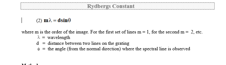 Solved Lab: Rydberg's Constant Objectives: To study atomic | Chegg.com