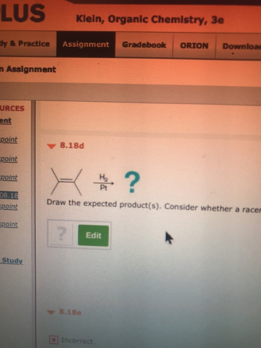 Solved draw the expected product. Consider whether a racemic | Chegg.com
