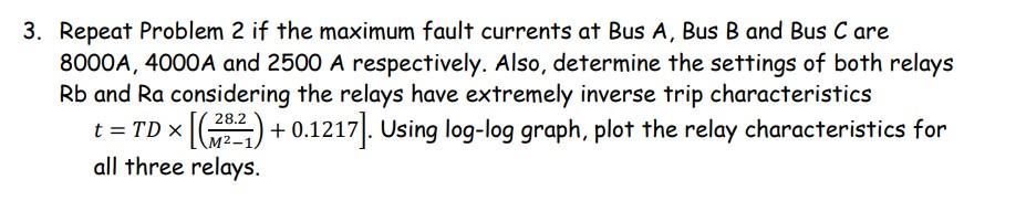 Solved Repeat Problem 2 if the maximum fault currents at Bus | Chegg.com