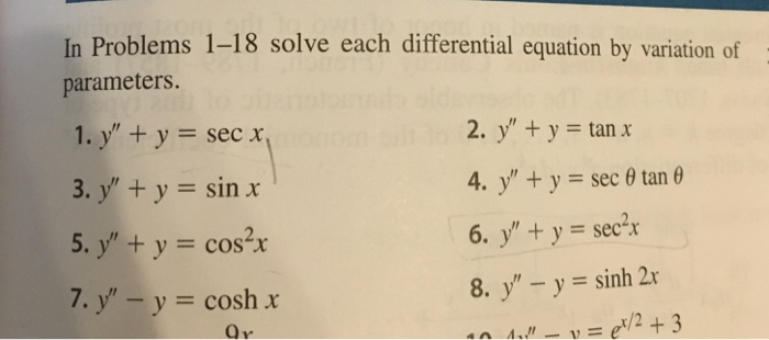 Solved In Problems 1-18 solve each differential equation by | Chegg.com