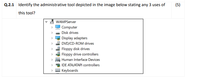 Solved 1 Identify the administrative tool depicted in the | Chegg.com
