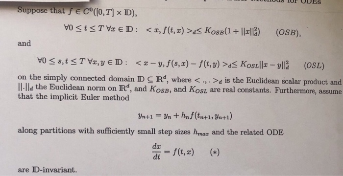 Ordinary differential equation! Prove the last | Chegg.com