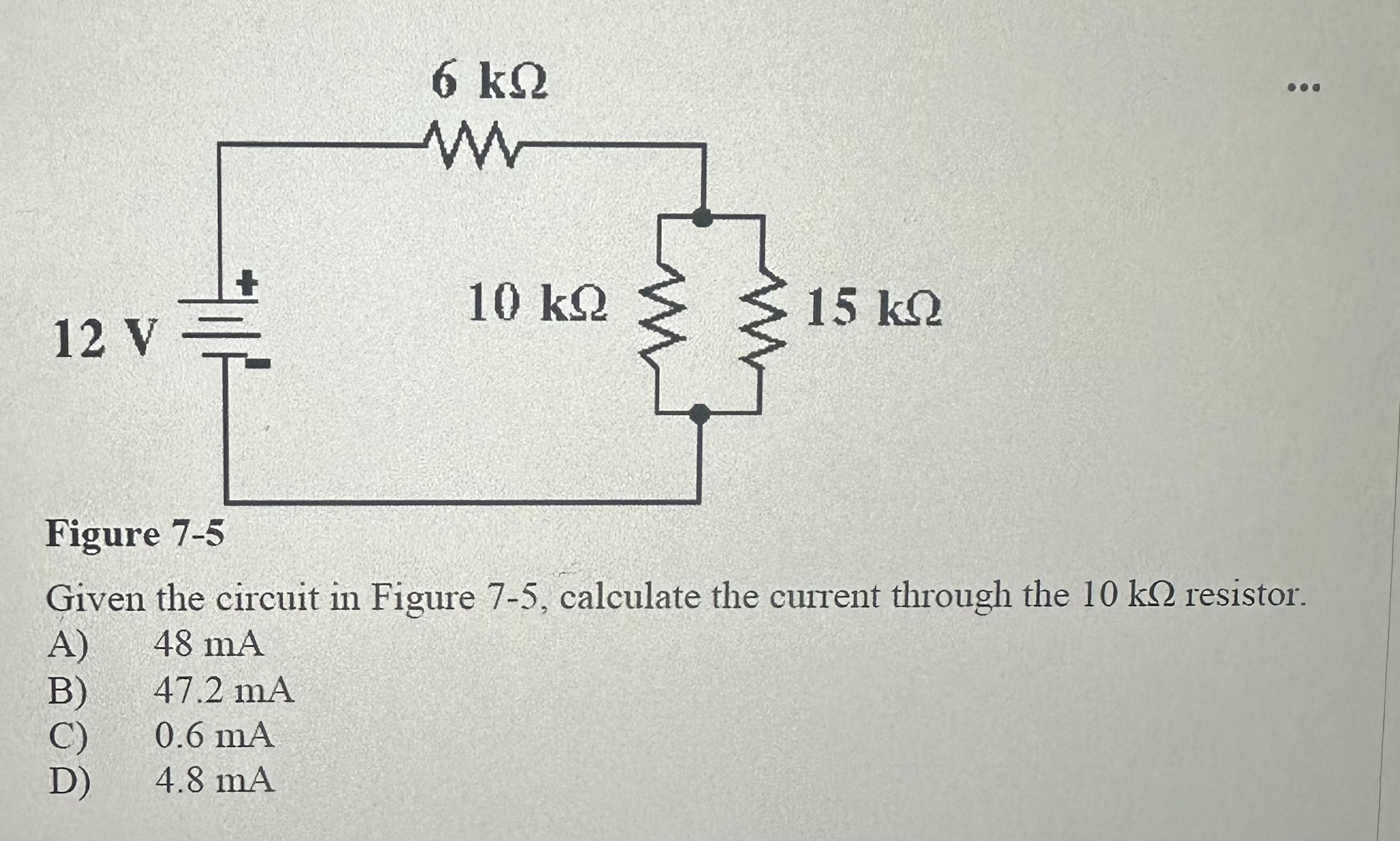 Solved Given the circuit in Figure, calculate the current | Chegg.com