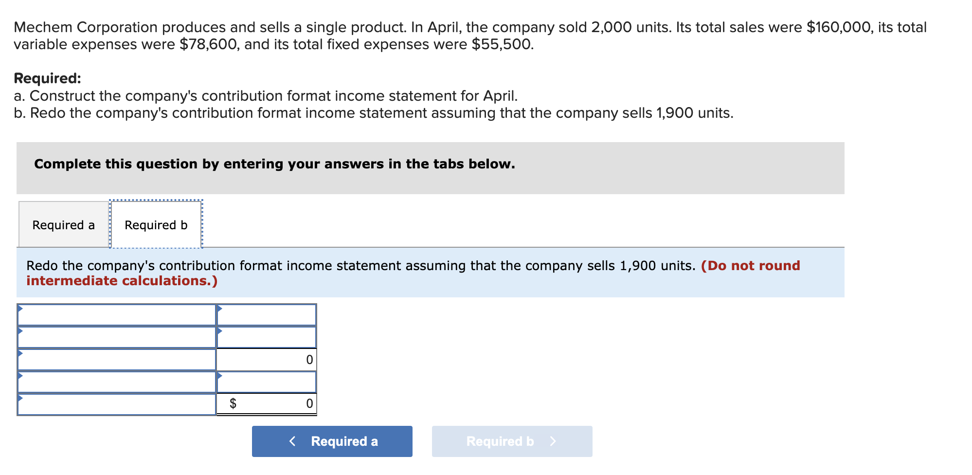 Solved Mechem Corporation produces and sells a single | Chegg.com