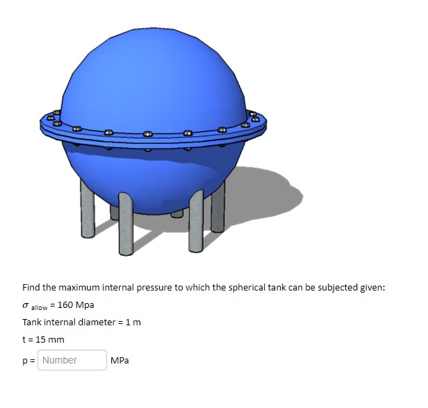 Solved Find the maximum internal pressure to which the | Chegg.com