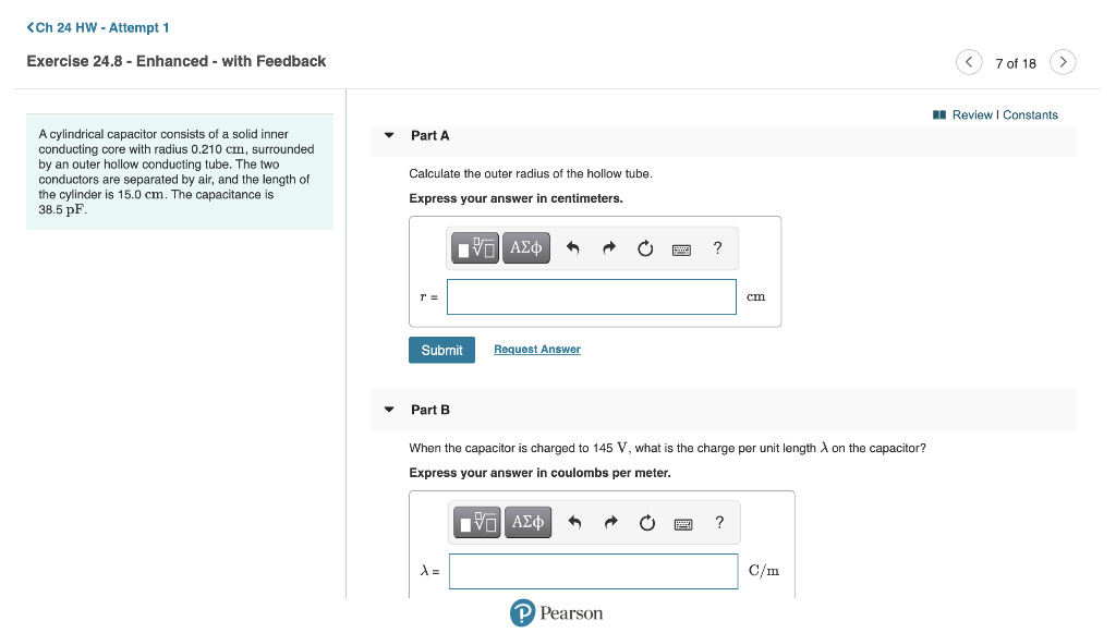 Solved (Ch 24 HW - Attempt 1 Exercise 24.8 - Enhanced - with | Chegg.com