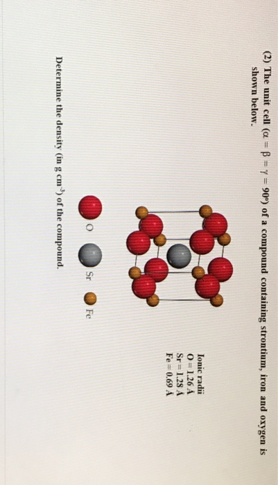 Solved The unit cell of a compound containing strontium, | Chegg.com