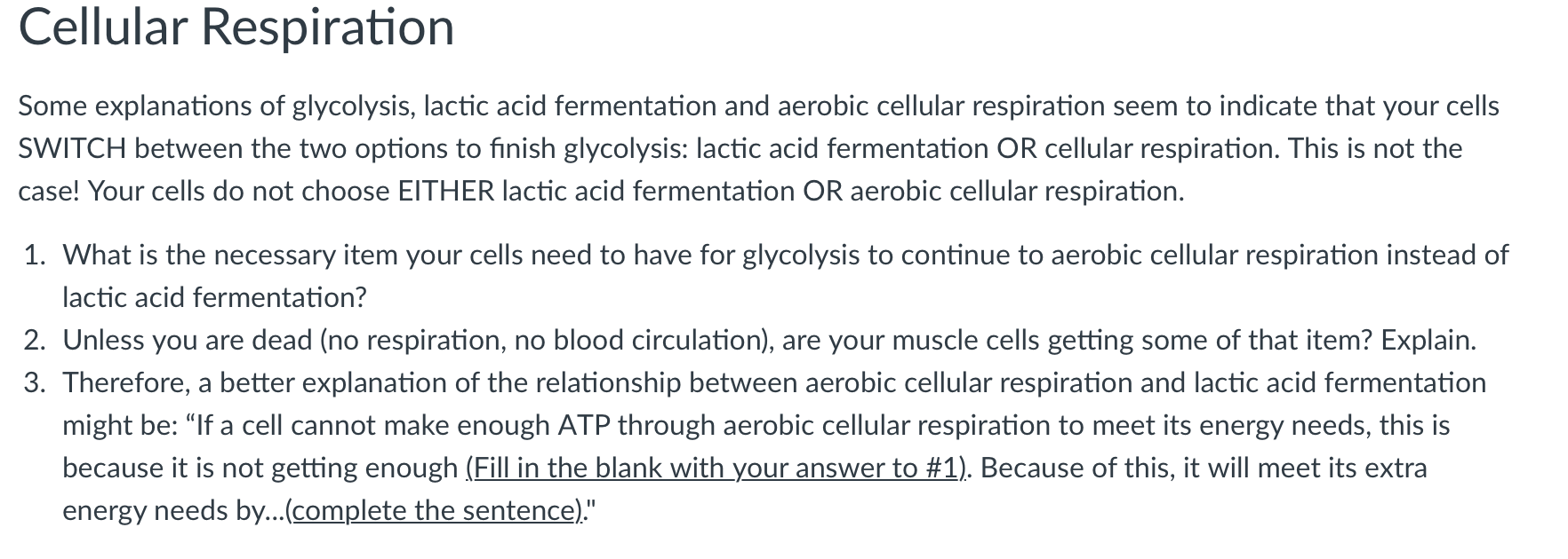 Solved Cellular Respiration Some explanations of glycolysis, | Chegg.com