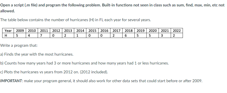 Solved Open a script (.m file) and program the following | Chegg.com