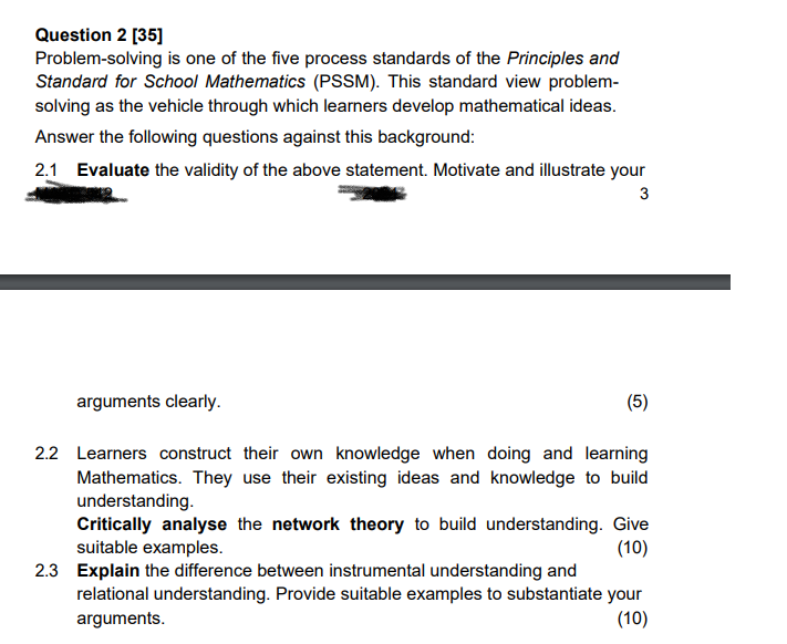 Solved Question 2 [35] Problem-solving is one of the five | Chegg.com
