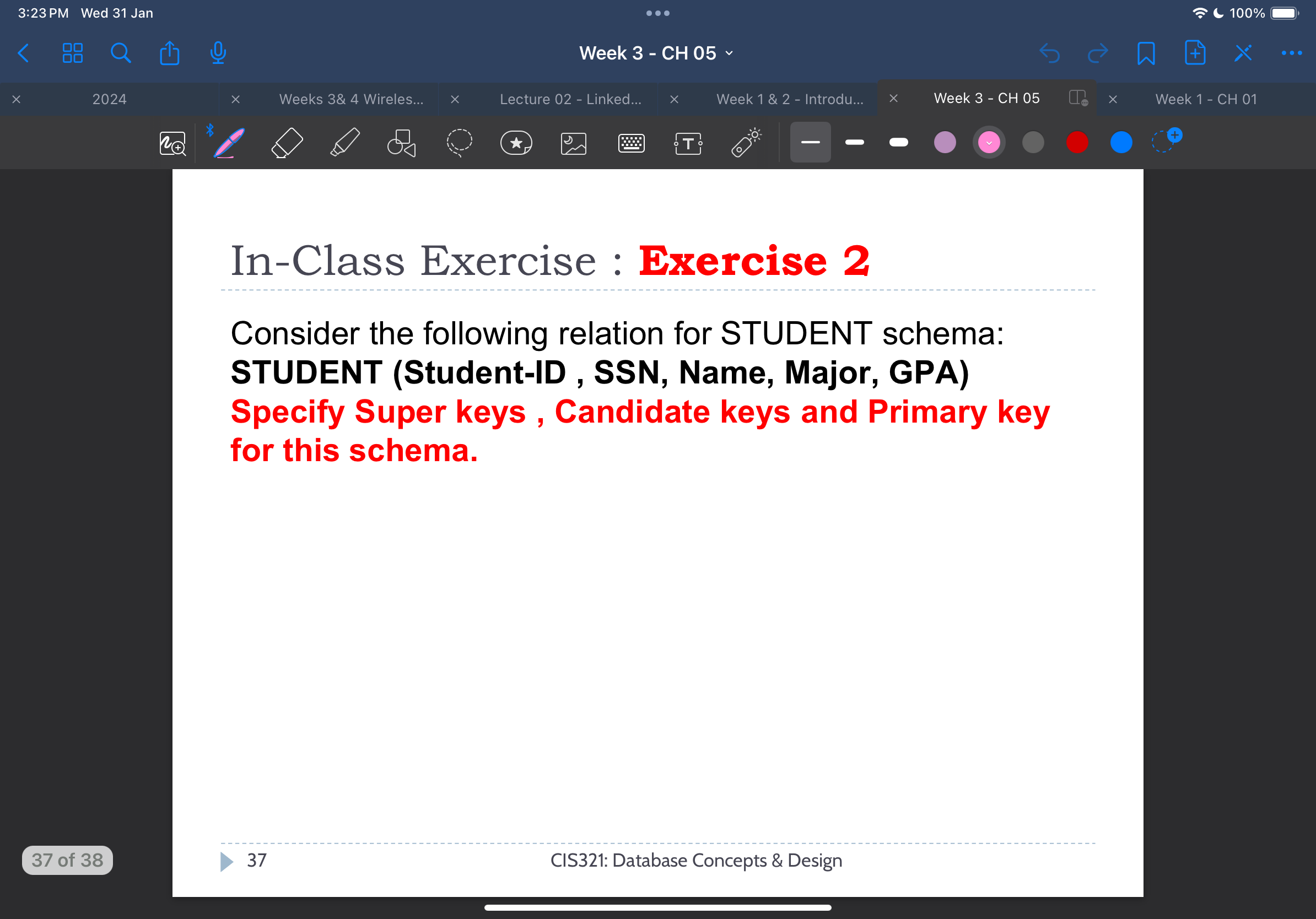 Solved In-Class Exercise : Exercise 2Consider the following | Chegg.com