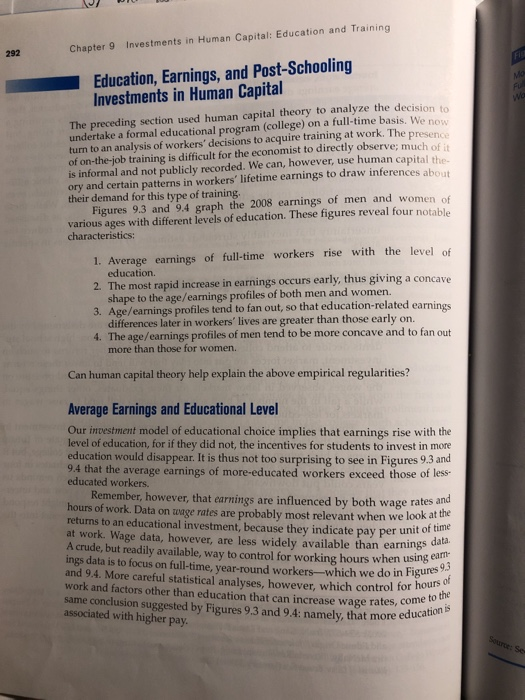 Solved how can the Human Capital Theory explain these 4 | Chegg.com
